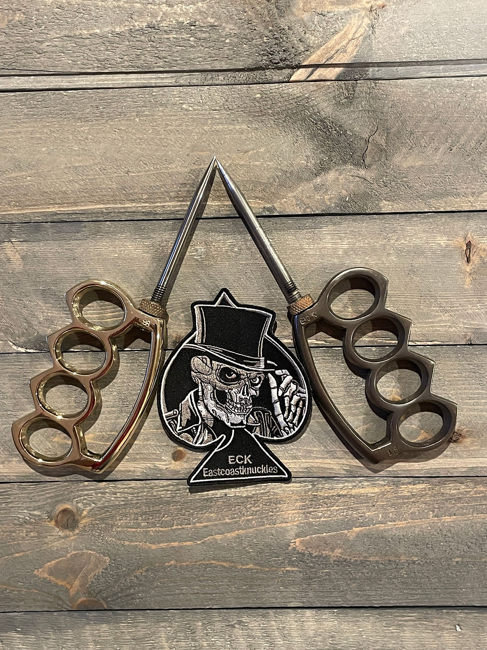 ECK & Billy Trident Collab four finger brass with steel spike ...