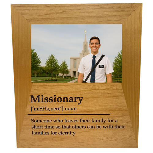 Missionary Definition Picture Frame | Missionary Gifts for Elder ...