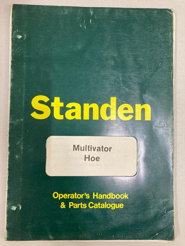 Standen Multivator Hoe Genuine Operator Manual | SOS Agricultural Ltd