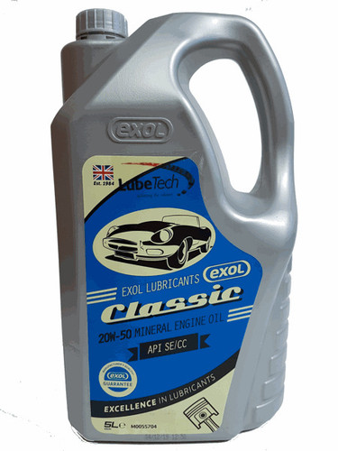 Exol Lubricants Classic 20W-50 Mineral Engine Oil 5L | SOS Agricultural Ltd