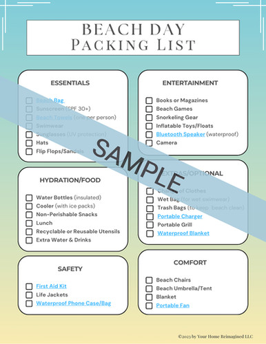 Beach Day Packing List | Home Reimagined