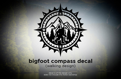 Bigfoot Compass Decal | WolfDecals