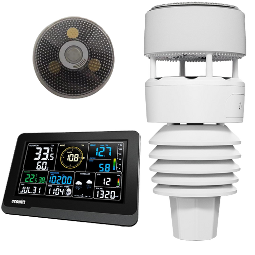 ECOWITT Weather Stations UK WS3901, 7 in 1 Weather Station Wittboy ...