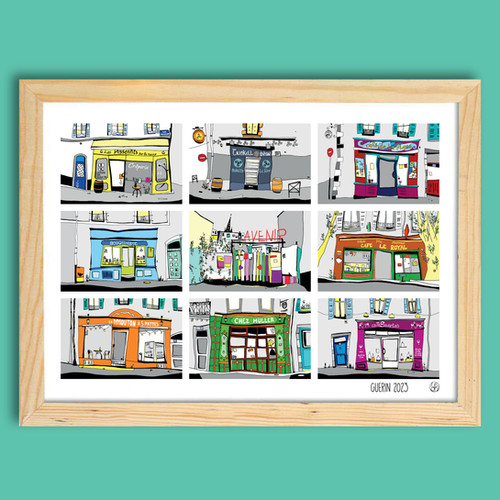 AFFICHE "FACADES DE LA PLACE GUERIN" - 2023 | fabienneleon