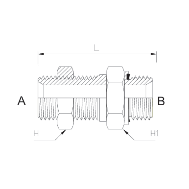 6G BSPP Male Bulkhead x BSPP Male | Spot On Hose and Fittings