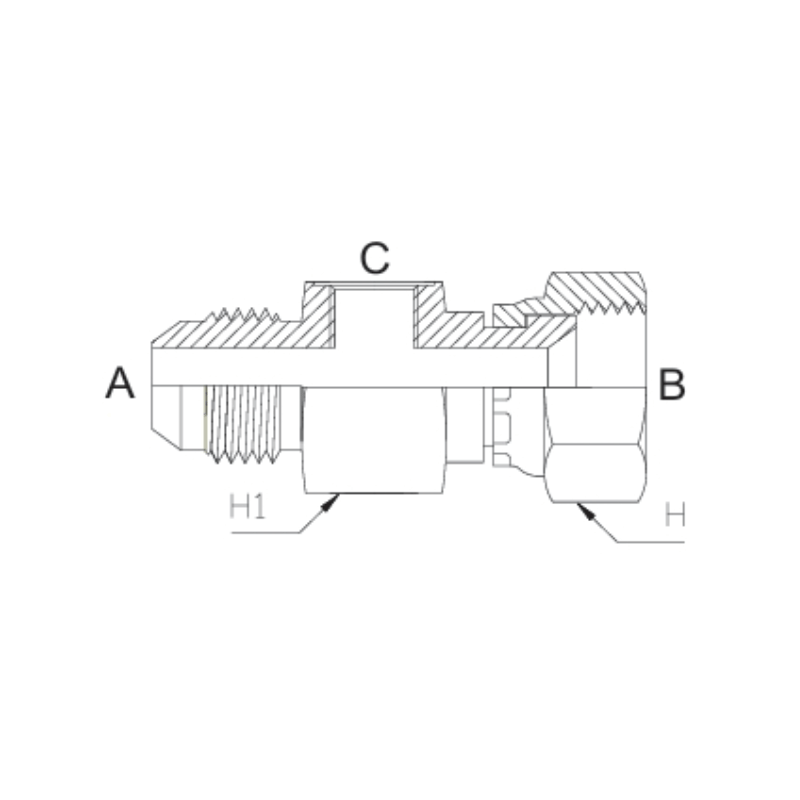 A9JG JIC (BSPP Port) Test Point Adaptor | Spot On Hose and Fittings