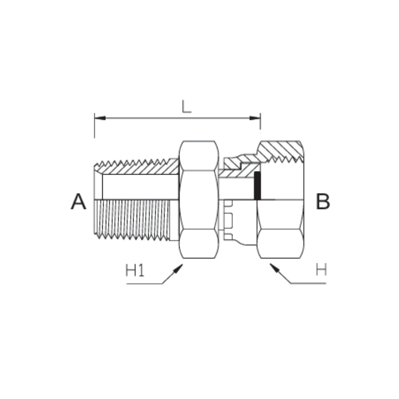 2TB*GSP BSPT Male Pressure Gauge Adaptor | Spot On Hose and Fittings