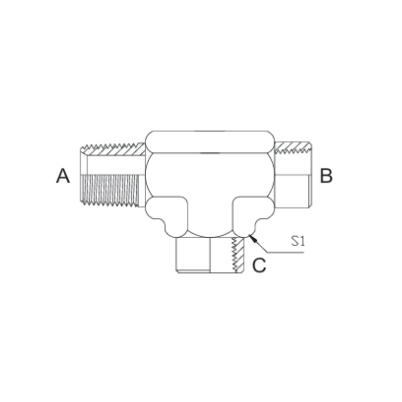 A5N NPT Female x NPT Male Run Tee | Spot On Hose and Fittings