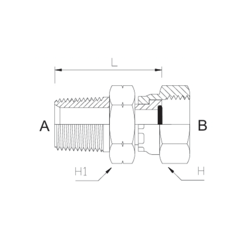 2NB*GSP NPT Male Pressure Gauge Adaptor | Spot On Hose and Fittings