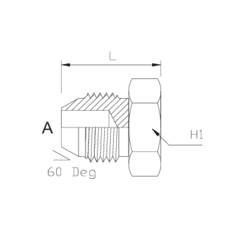4K JIS Metric (Komatsu) Plug | Spot On Hose and Fittings