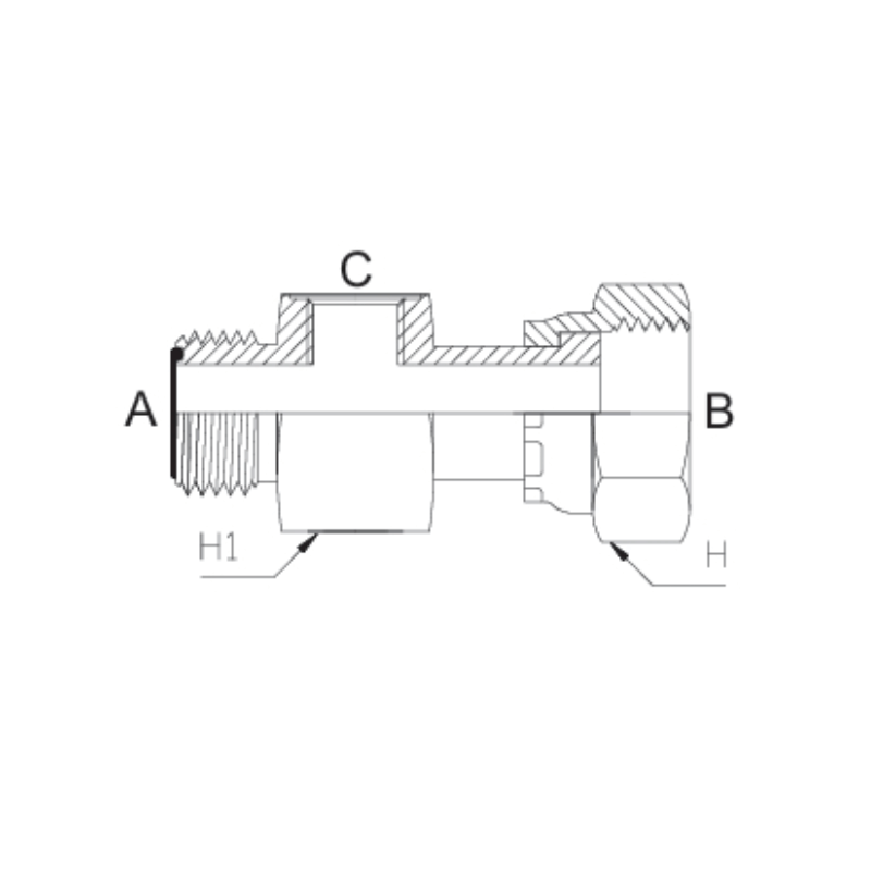 A9FG ORFS (BSPP Port) Test Point Adaptor | Spot On Hose and Fittings