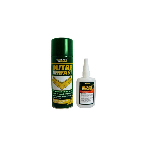 Everbuild Mitre Fast 400ml Two Part Instant Bonding Kit, Adhesive ...