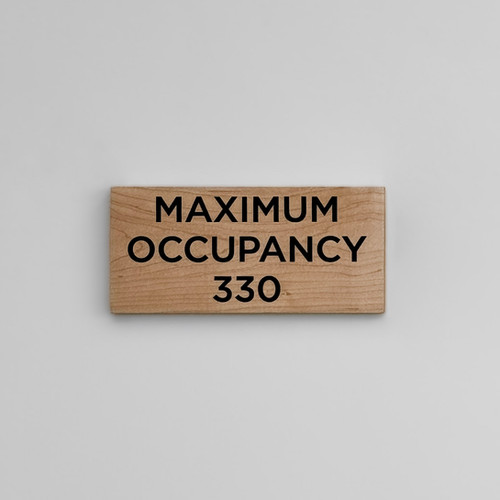 Maximum Occupancy Sign - Columbia Series | Rixir Systems