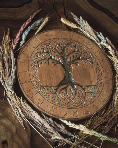 Yggdrasil with runes altar | Pagan Store
