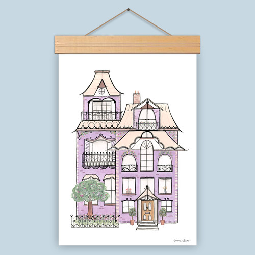 Victorian House Art Print | Zenti Designs