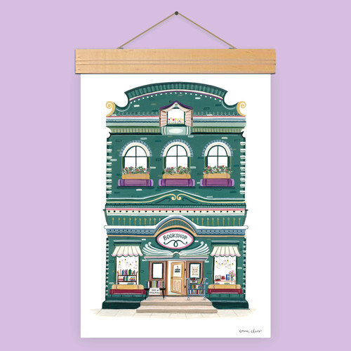 Bookshop Art Print | Zenti Designs