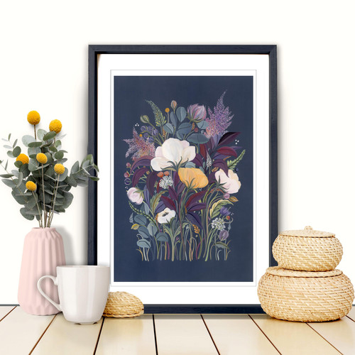 Midnight Meadow Art Print | Zenti Designs