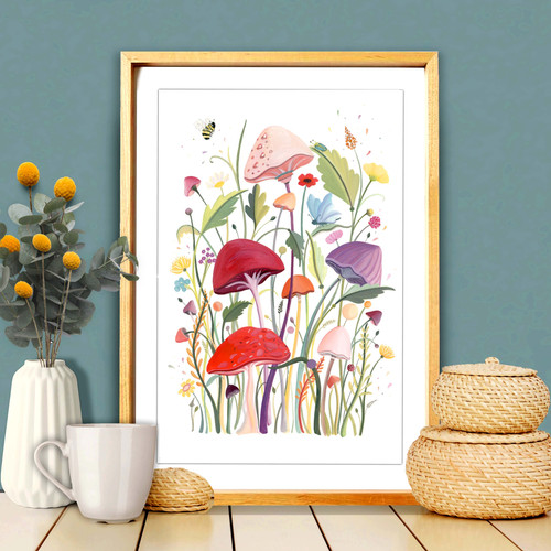 Fantastical Fungi Art Print | Zenti Designs