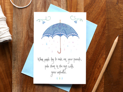 Rain On Your Parade Card | Zenti Designs