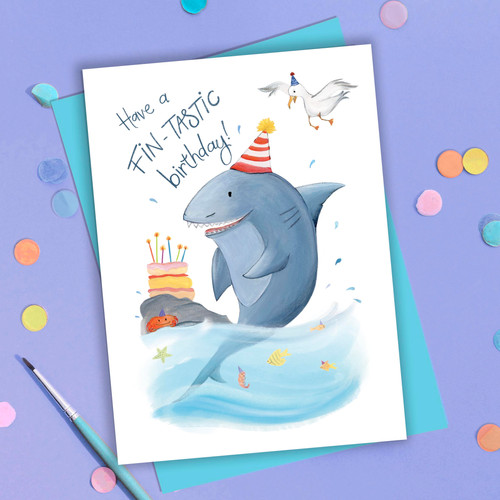 Fin-tastic Birthday Card | Zenti Designs