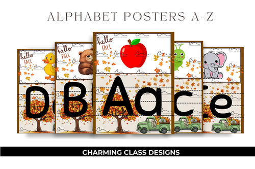 Hello Fall | Alphabet Posters A-Z | Digital Download | Charming Class Desig