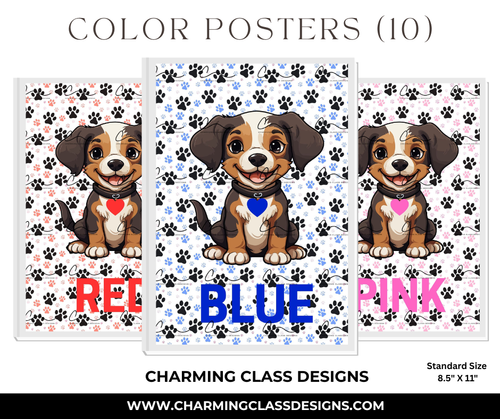 Happy Paws| 10 Color Posters | Digital Download | Charming Class Desig