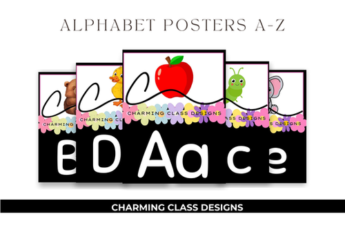 Flower Power | Alphabet Posters A-Z | Digital Download | Charming Class ...