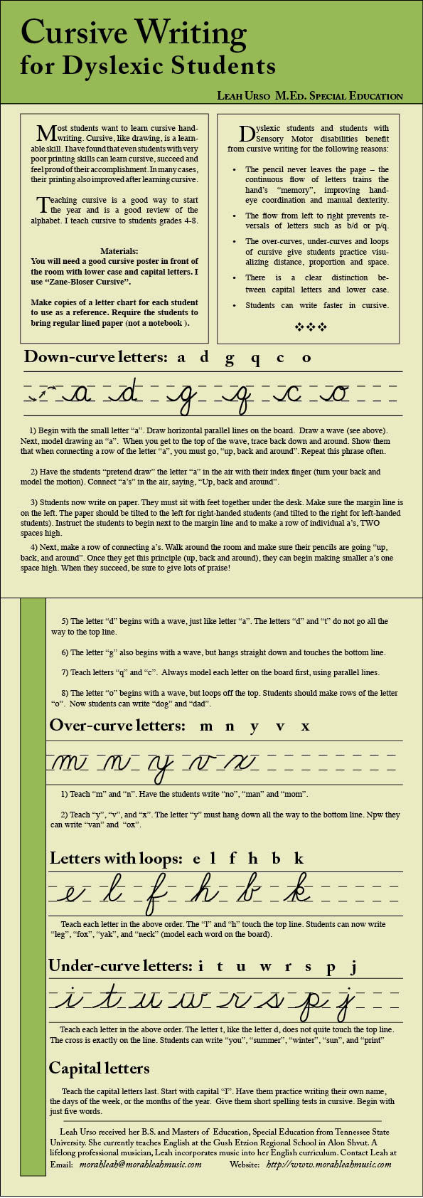 Teaching Cursive Writing | morah-leah-blog