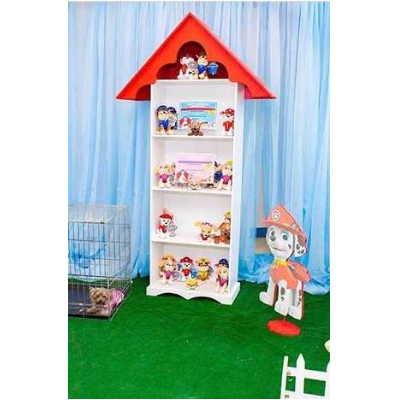 SHELF UNIT CABINET HOUSE SHAPE | Rent4Parties