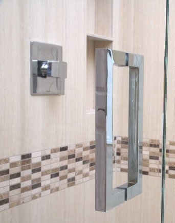8" SQUARE SHOWER DOOR HANDLES | AAA SHOWER GLASS LTD