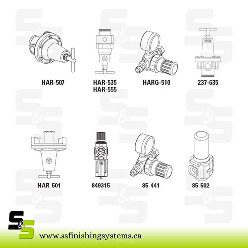 Binks HAR-600 Air Regulator with Gauge | S&S Finishing Systems