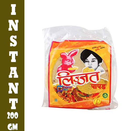 Lijjat Black Pepper Urad Papad 200g | Malabar Mart