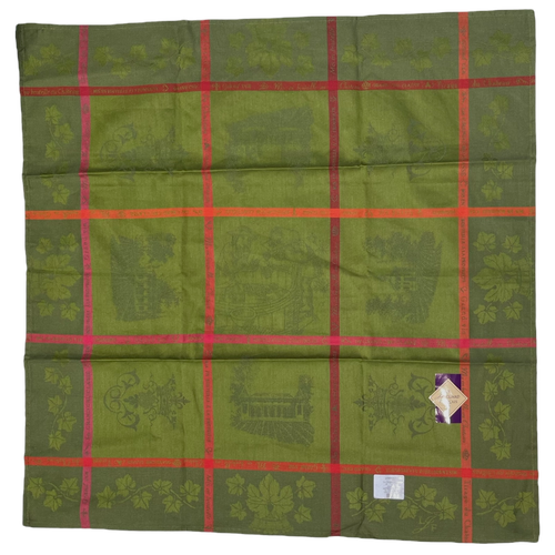 Vintage Grand Vineyard Theme Card Tablecloth Primrose Bordier Jacquard ...