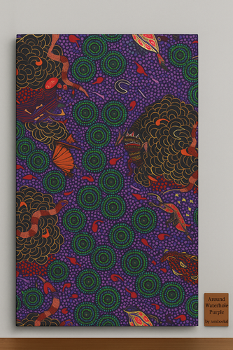 2000mm High x 900mm Wide Indigenous Wide 50mm Thick Fabric Portraits ...