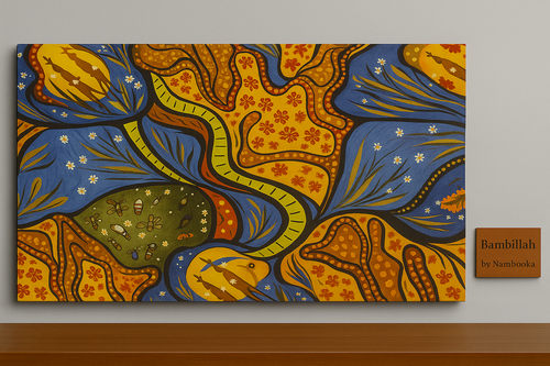 1200mm High x 2000mm Wide Indigenous Wide 50mm Thick Fabric Portraits ...