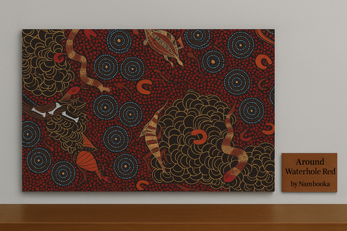 600mm High x 1200mm Wide Indigenous Wide 50mm Thick Fabric Portraits ...