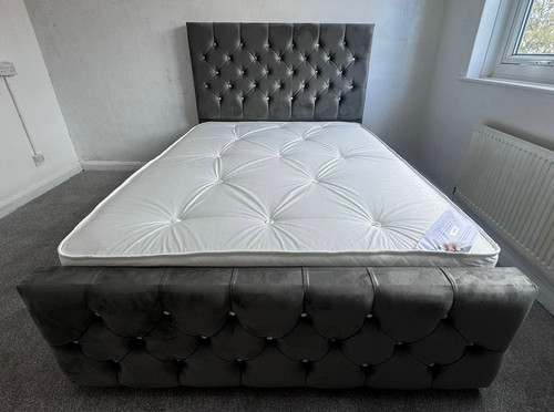 DOUBLE - MILANO BED FRAME WITH APOLLO SEMI ORTHOPAEDIC MATTRESS | B&W BEDS