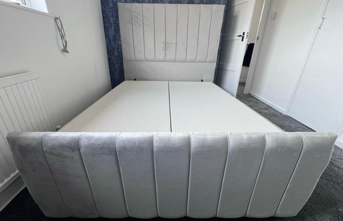 King size - Deluxe End Lift Divan Ottoman with Floor standing Hb ...