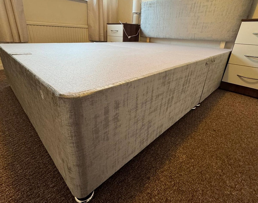 4 FOOT OR DOUBLE DIVAN BASE AND HEADBOARD IN YOUR OWN CHOICE OF FABRIC ...