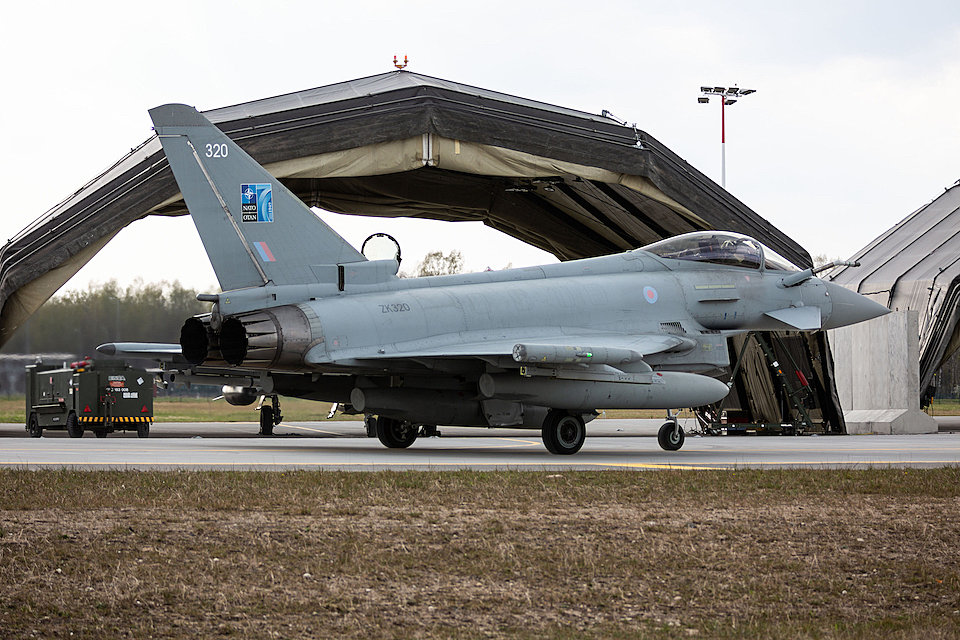 RAF Typhoons intercept Russian military formation over the Baltic Sea