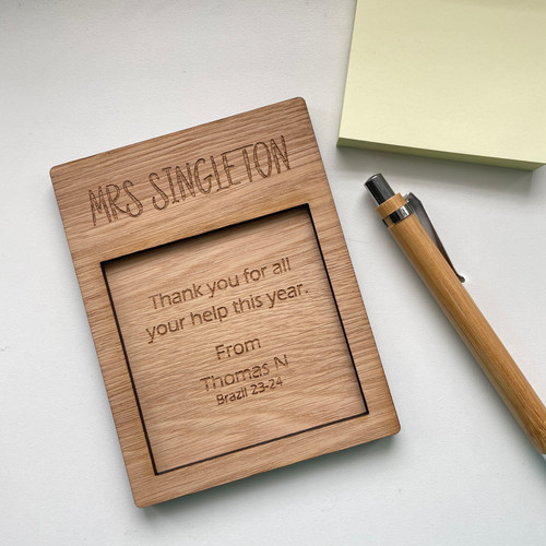 Personalised teacher sticky note gift | pongoandpembe