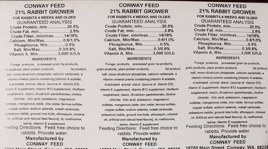 21% Rabbit | Conway Feed Inc