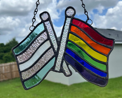 Transgender Pride Flag Sun Catcher | Gator Bonnet Crafts