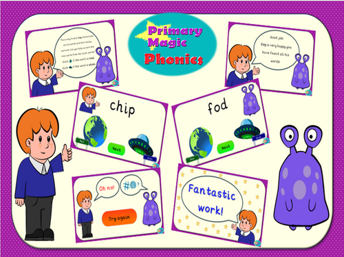 Phonics screening check - Real and alien words game 1 | Primary Magic