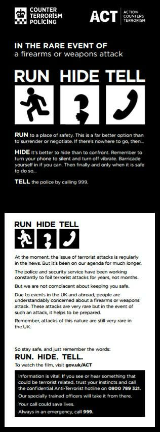 Run | Hide | Tell
