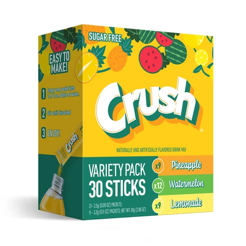 Crush Drink Mix - 30 Servings (Pineapple, Watermelon & Lemonade ...