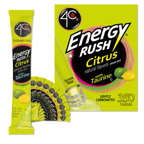 4C Energy Rush Carbonated Drink Powder- 350 Servings- 5 Flavours ...