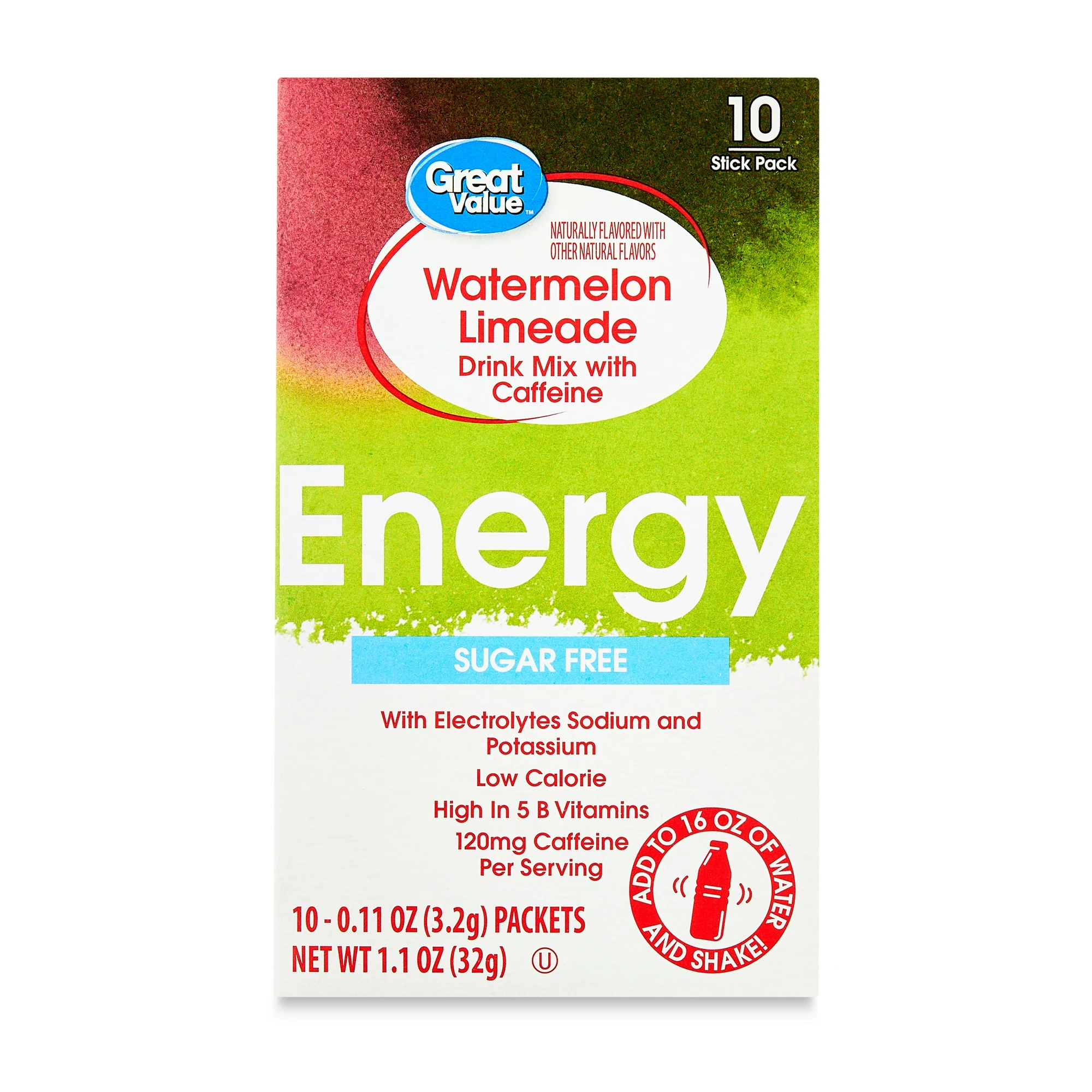 Great Value Energy Drink Mix - 10 Servings - 7 Flavour Choices ...