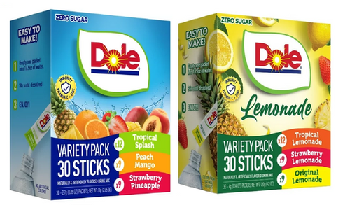 Dole Drink Mix - 100% Vitamin C With Real Fruit Extracts - 30-40 ...