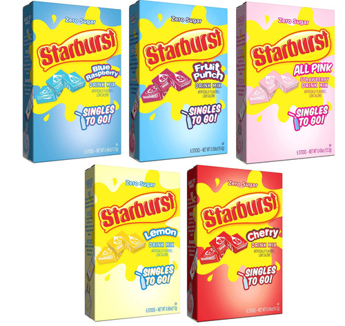 Starburst Drink Mix (6 Servings) - 5 Flavour Choices | Passion For Sugar Fr